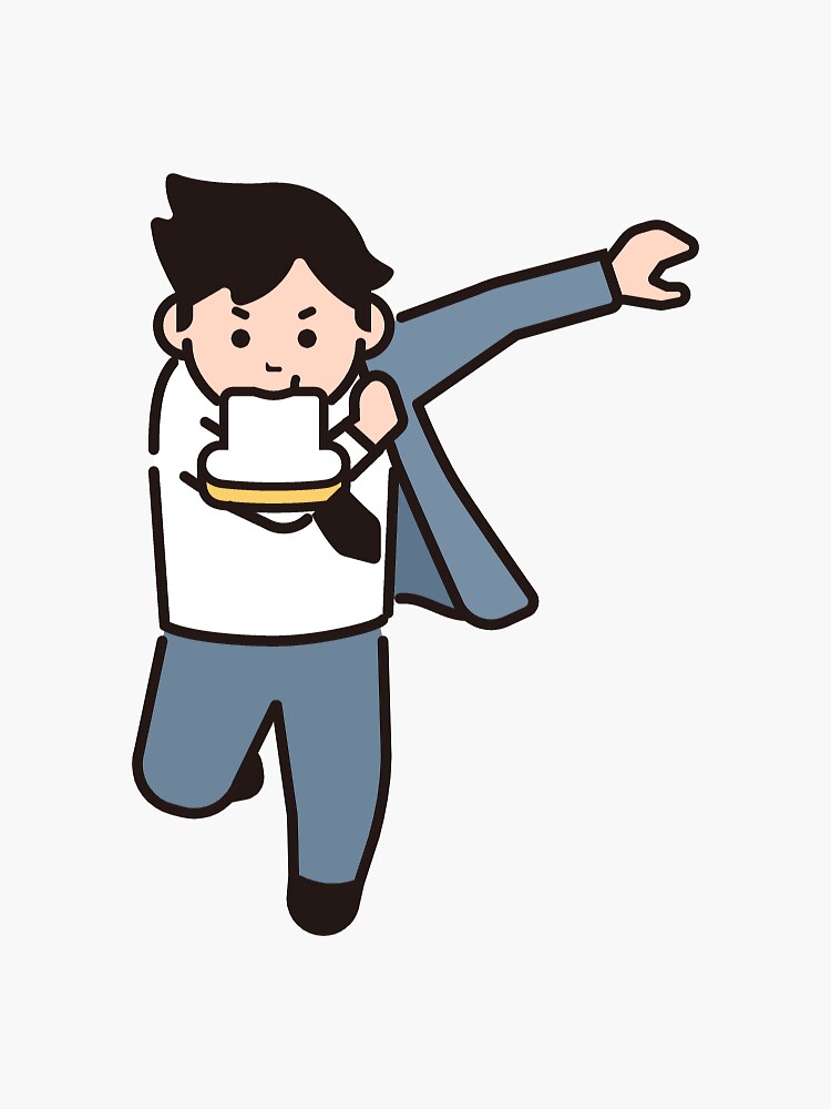 "Business man Running while Eating Bread " Sticker for Sale by aigulog ...