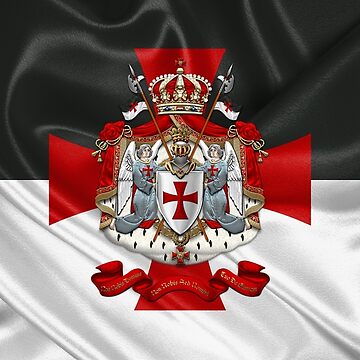 "Knights Templar - Coat of Arms over Flag" Scarf for Sale by Serge ...