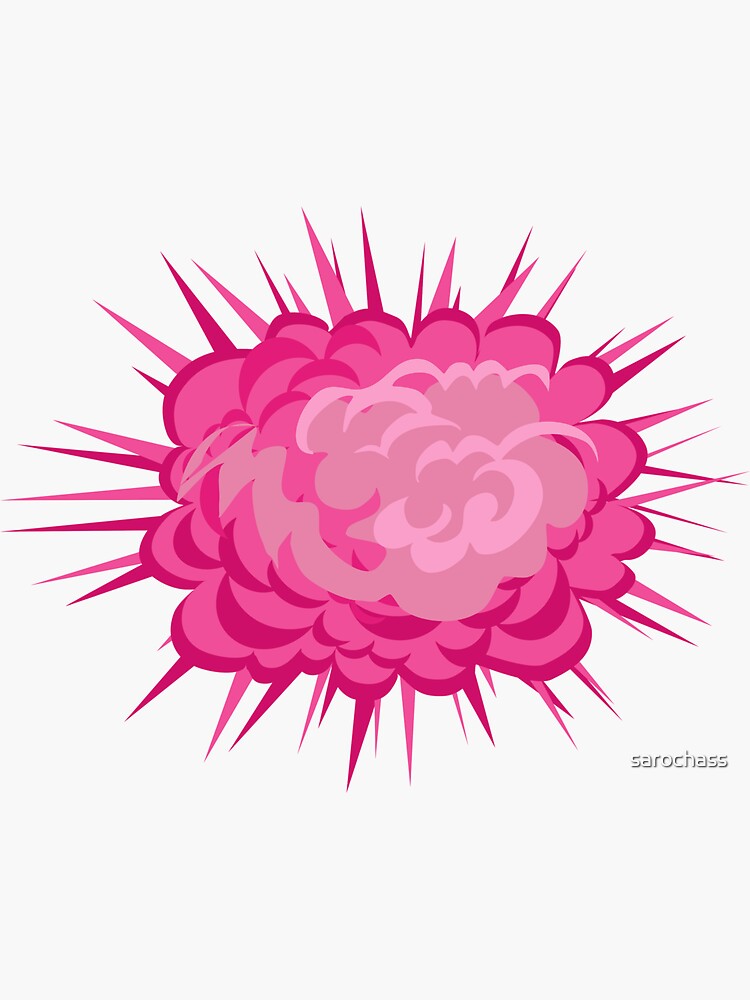 "Pink Bomb" Sticker for Sale by sarochass | Redbubble