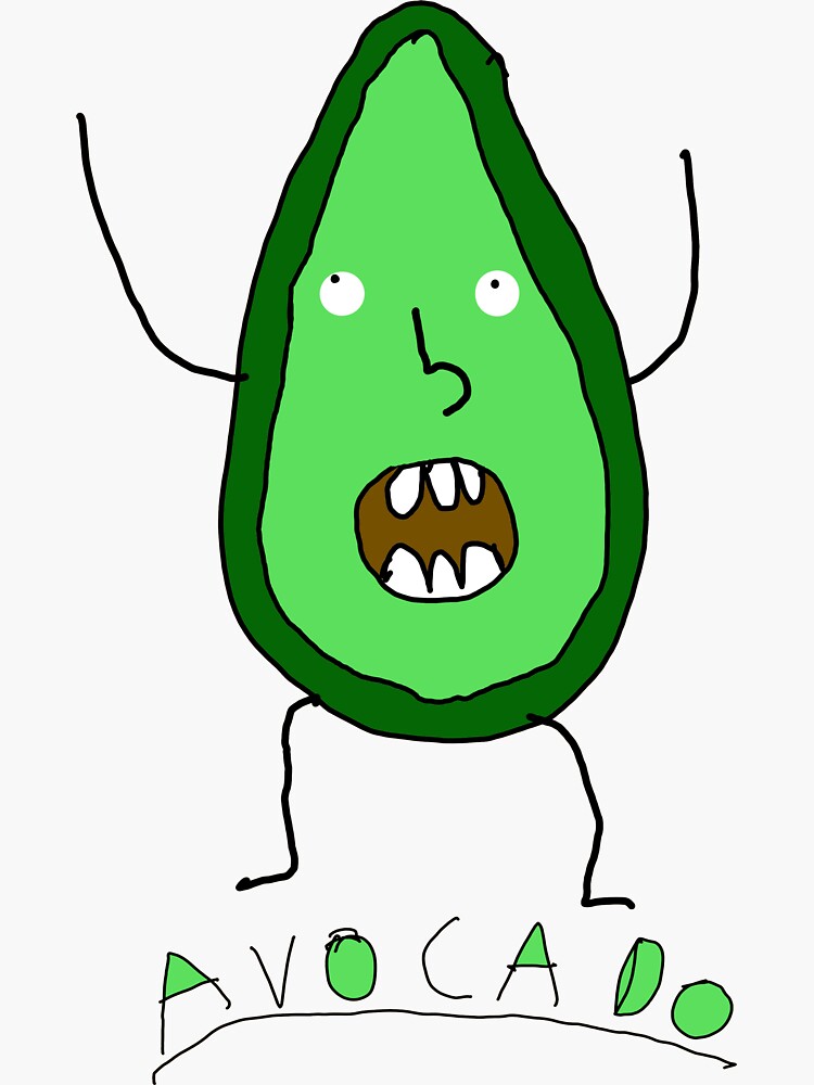 "Avocado Guy" Sticker by GarryTrotter | Redbubble