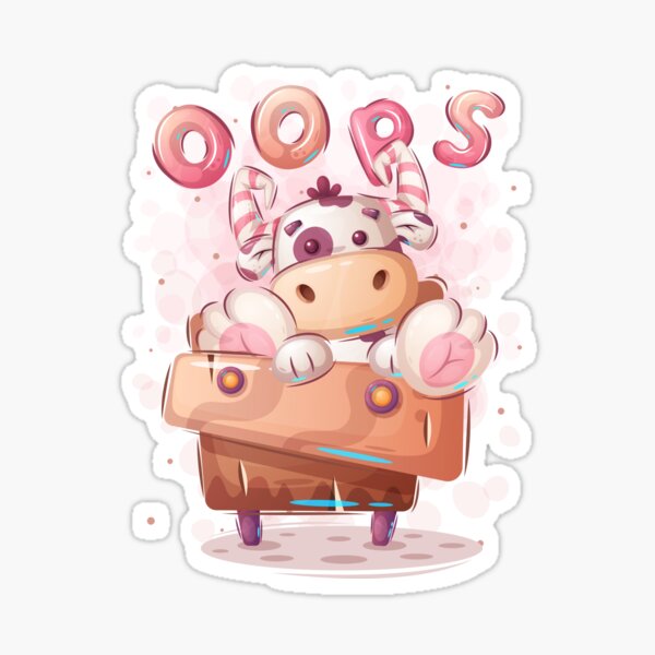 "Funny Cow" Sticker by Lynamode | Redbubble
