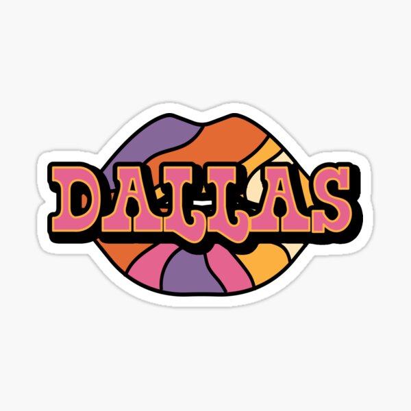 "Dallas Texas Retro Western Aesthetic Collage " Sticker for Sale by ...