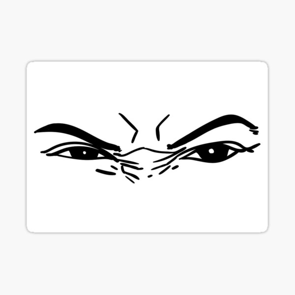 "ANGRY EYES" Sticker by shahzadnazir26 | Redbubble