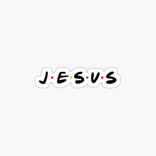 "Jesus Typography" Sticker for Sale by Yuzik | Redbubble