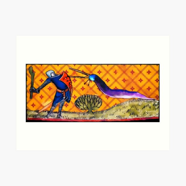 "Medieval Giant Slug" Art Print for Sale by CulticCube | Redbubble