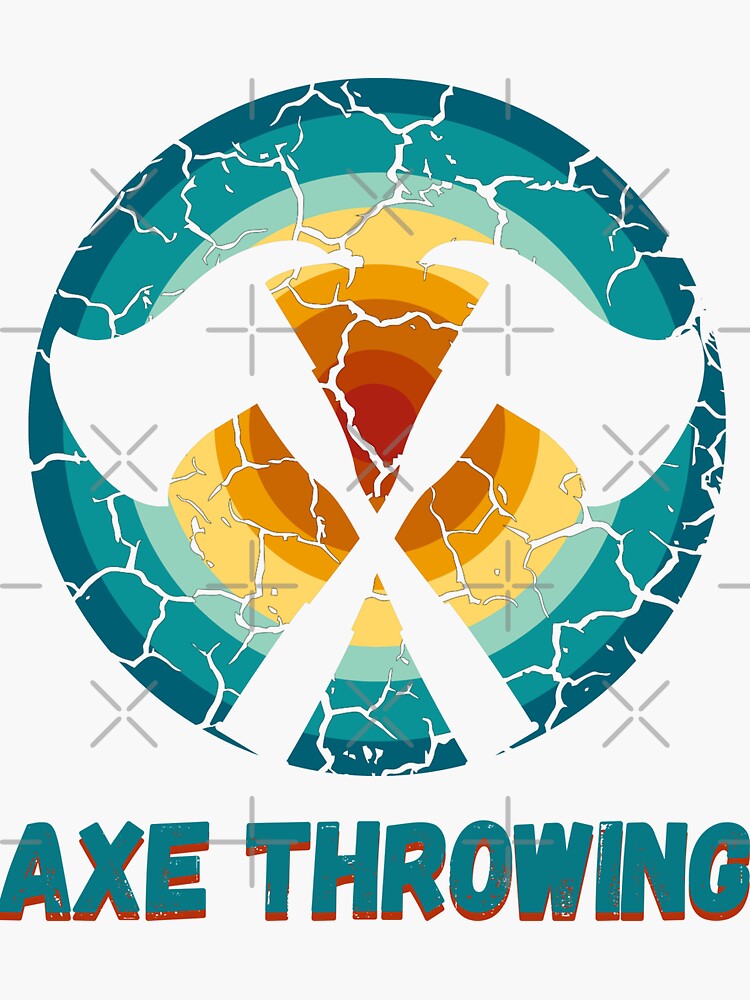 "Axe Throwing" Sticker for Sale by Desigffee | Redbubble