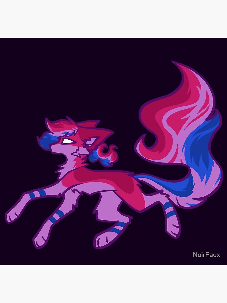 "Bisexual Pride Flame Fox" Art Print for Sale by NoirFaux | Redbubble