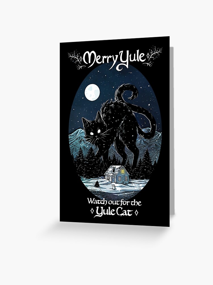 "Yule Cat " Greeting Card for Sale by karitasart | Redbubble