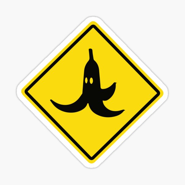 "Banana Sign" Sticker for Sale by DJBALOGH | Redbubble