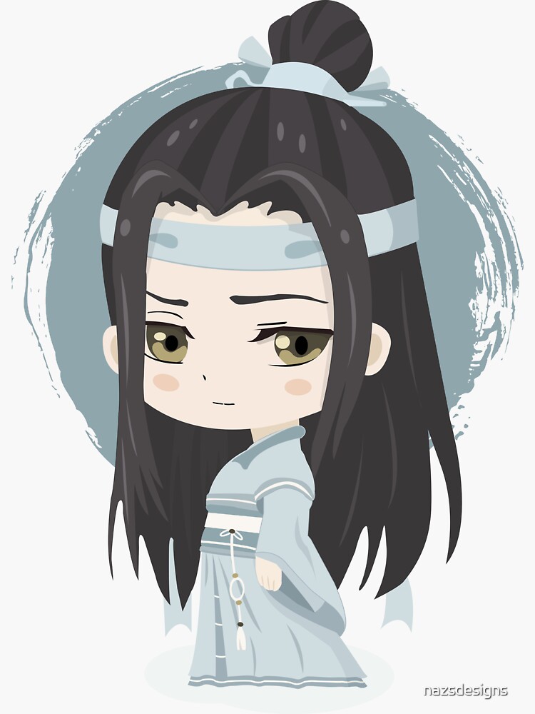 "Chibi Lan Wangji" Sticker for Sale by nazsdesigns | Redbubble