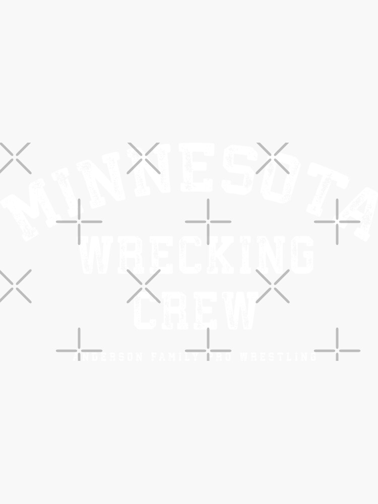 "Minnesota Wrecking Crew Wrestling" Sticker for Sale by DDTees | Redbubble