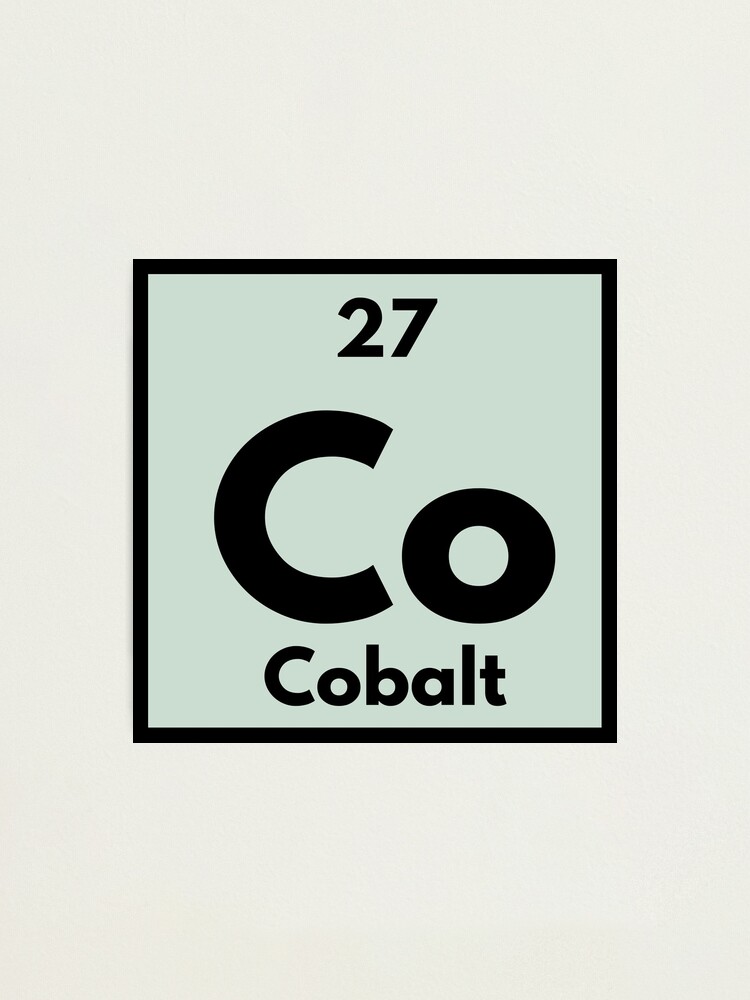 Lámina fotográfica «Elemento número 27 de la tabla periódica Co Cobalto ...