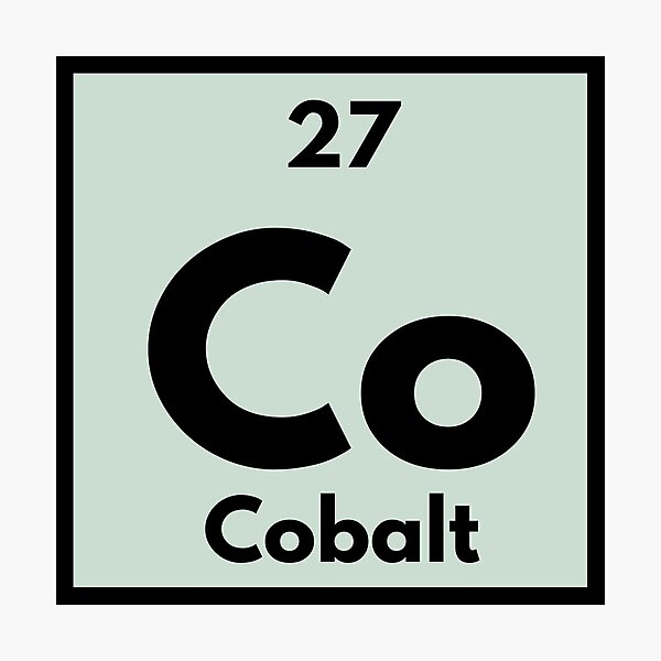 Lámina fotográfica «Elemento número 27 de la tabla periódica Co Cobalto» de PeriodicBliss ...