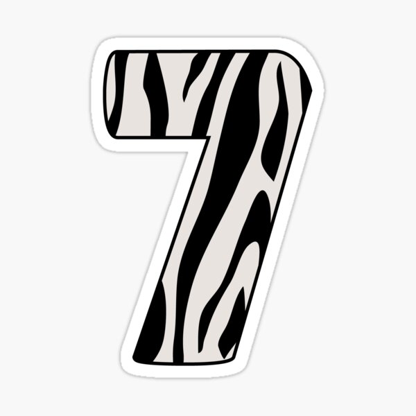 Pegatina «Kid Zebra 7mo cumpleaños, animal salvaje de 7 años, Safari ...