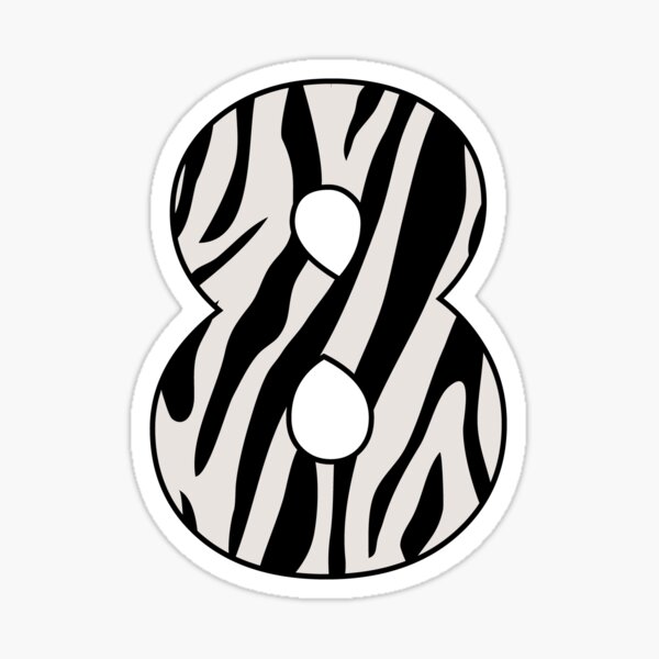 "Kid Zebra 8th Birthday, 8 Years Old Wild Animal, Number Eight Safari ...