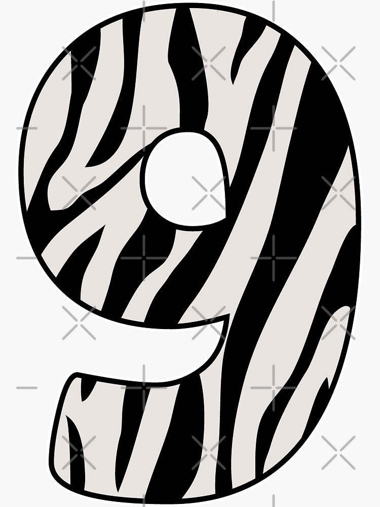 "Kid Zebra 9th Birthday, 9 Years Old Wild Animal, Number Nine Safari ...