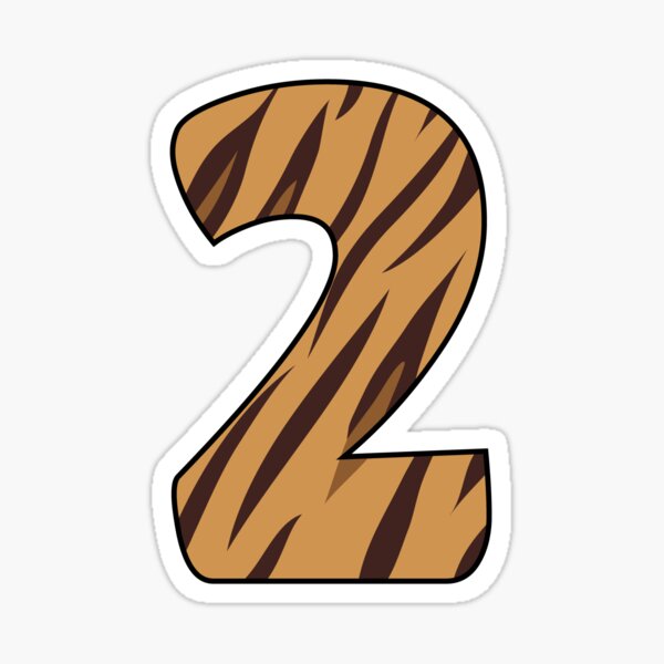 "Kid Tiger 2nd Birthday, 2 Years Old Wild Animal, Number Two Safari Zoo ...