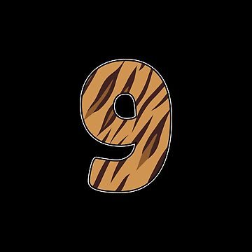 "Kid Tiger 9th Birthday, 9 Years Old Wild Animal, Number Nine Safari ...