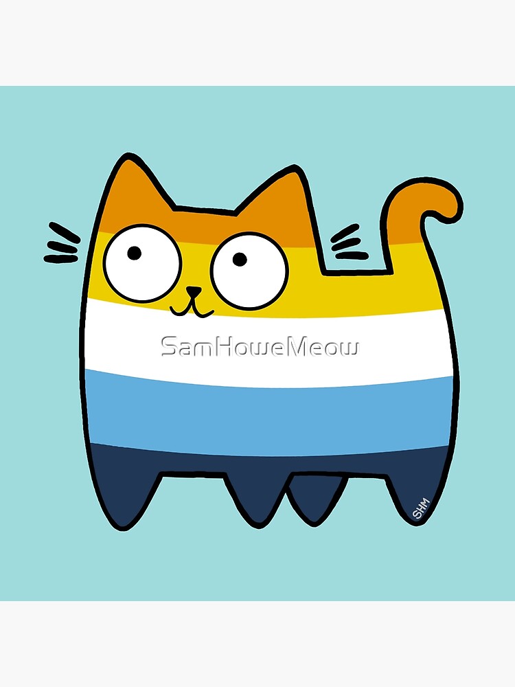 "AroAce Pride Cat" Poster for Sale by SamHoweMeow | Redbubble