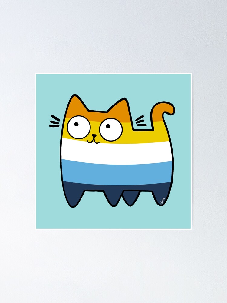 "AroAce Pride Cat" Poster for Sale by SamHoweMeow | Redbubble