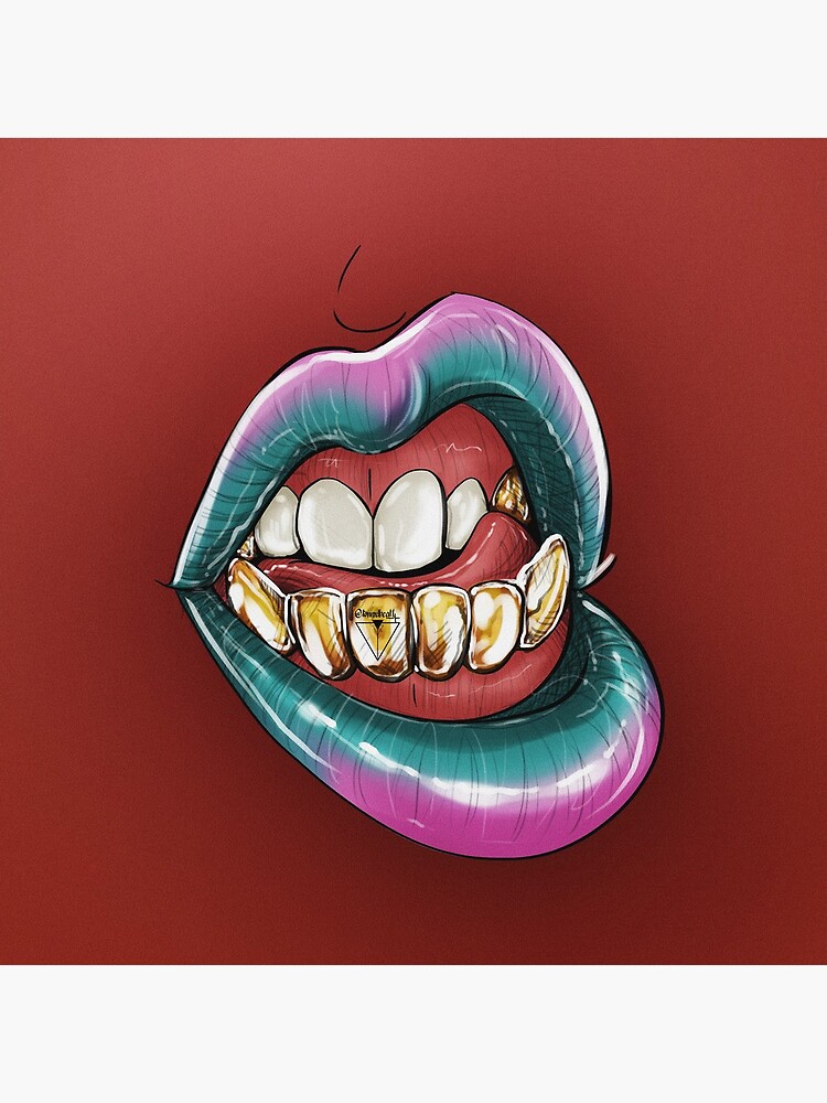 "gold grillz" Art Print for Sale by Tonnydbeat1 | Redbubble