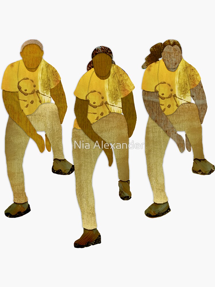 "Gold step team" Sticker for Sale by NiaAlexanderArt | Redbubble