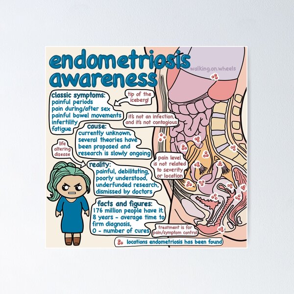 "Endometriosis Awareness" Poster for Sale by walkingonwheels | Redbubble