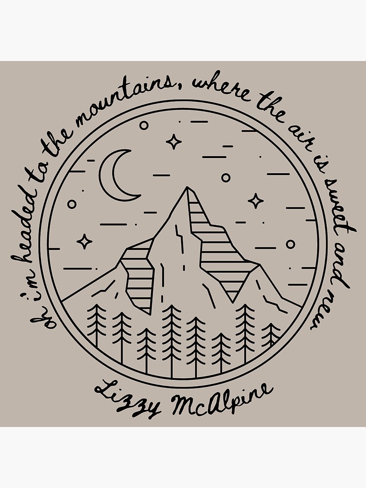 "Lizzy McAlpine "To the Mountains"" Sticker for Sale by CakelessWolf ...