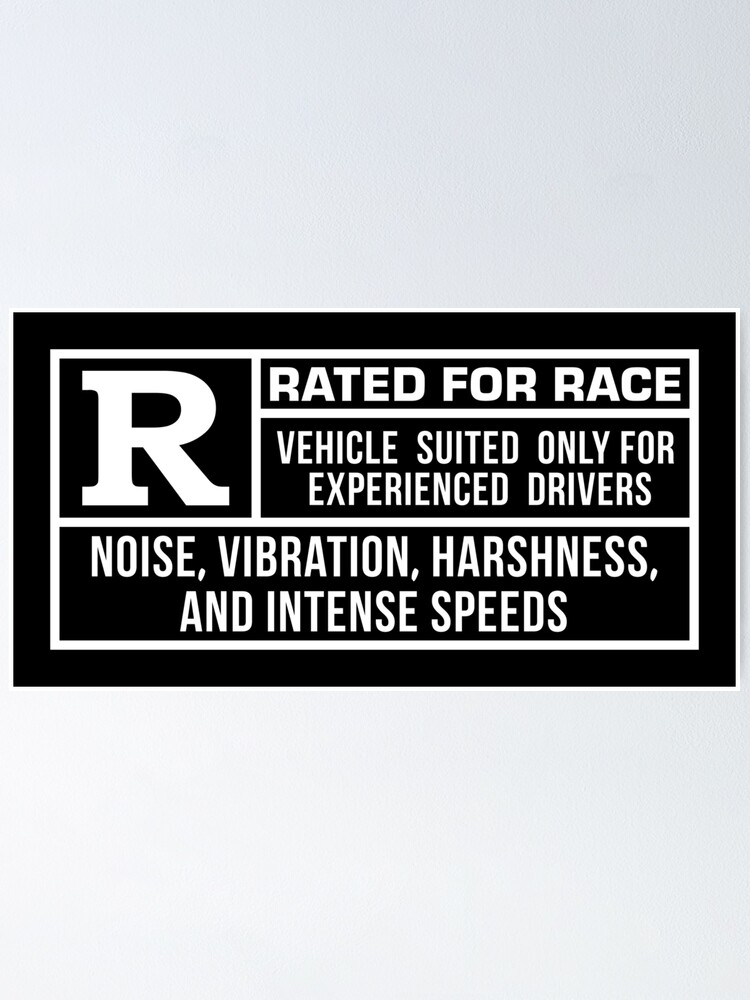 "Rated R For Race - Black/White" Poster for Sale by TswizzleEG | Redbubble