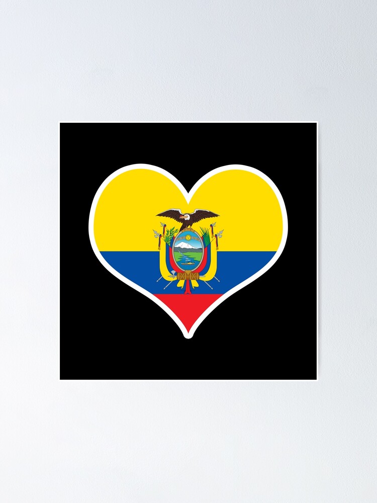 Póster «Corazón de la bandera de Ecuador» de PKHalford | Redbubble