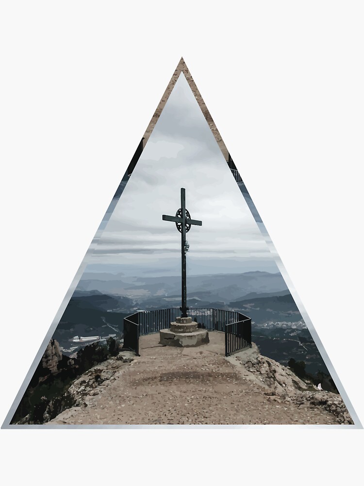 "Creu de Sant Miquel Montserrat Barcelona (Spain), triangle ...