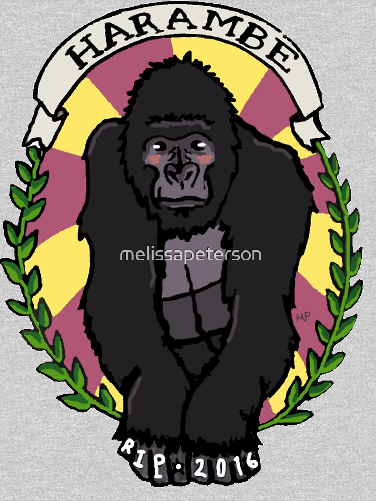"Harambe" T-shirt for Sale by melissapeterson | Redbubble | harambe t ...