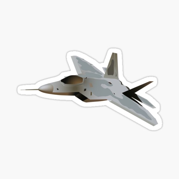 "F-22 Raptor Sticker" Sticker by dj-illustration | Redbubble