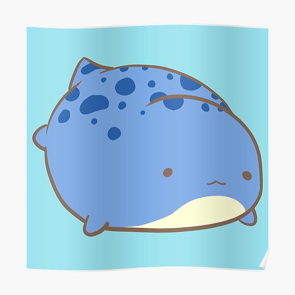"Guild Wars 2- Blue Quaggan Swimming" Poster by CaptainPoptop | Redbubble