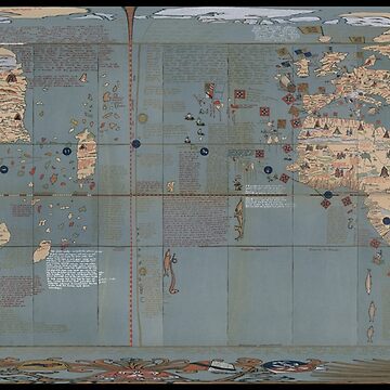 "Antique World Map before the discovery of America in 1492 by Columbus ...