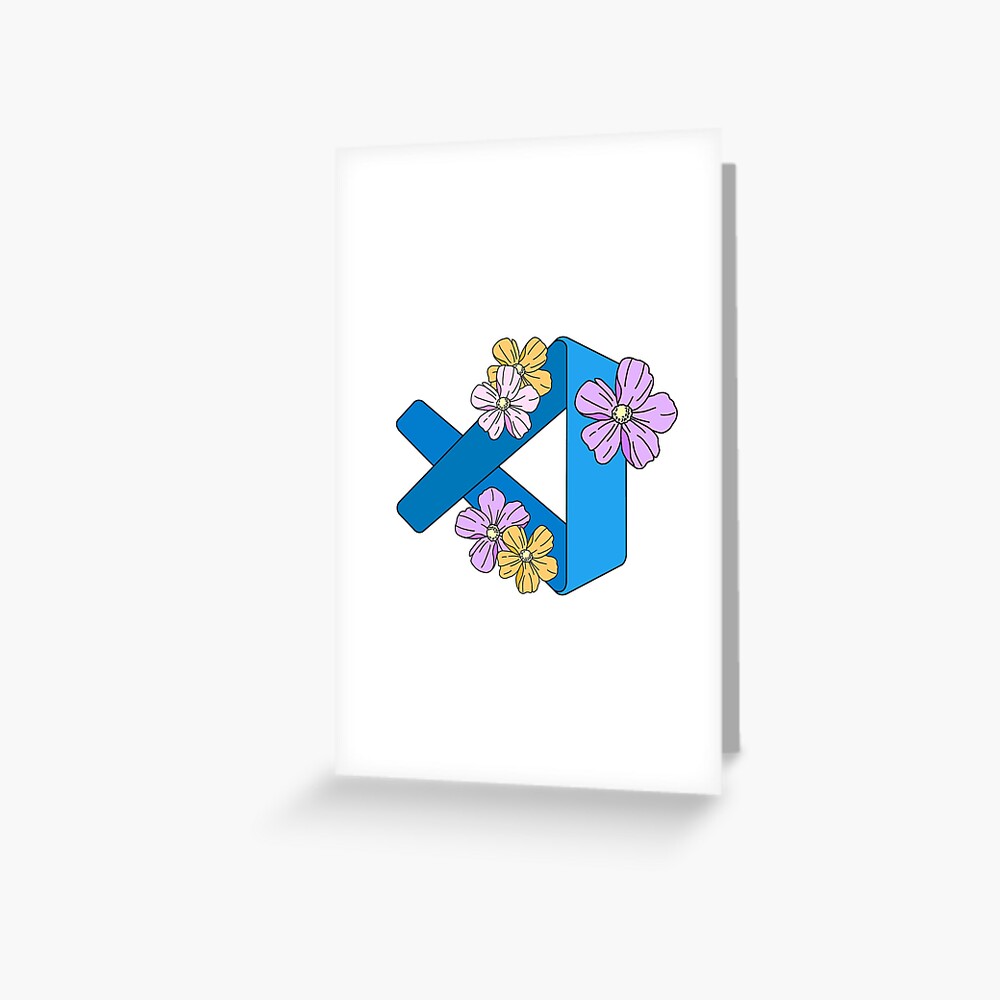 "Floral VS Code Icon" Sticker for Sale by emilygorelik | Redbubble