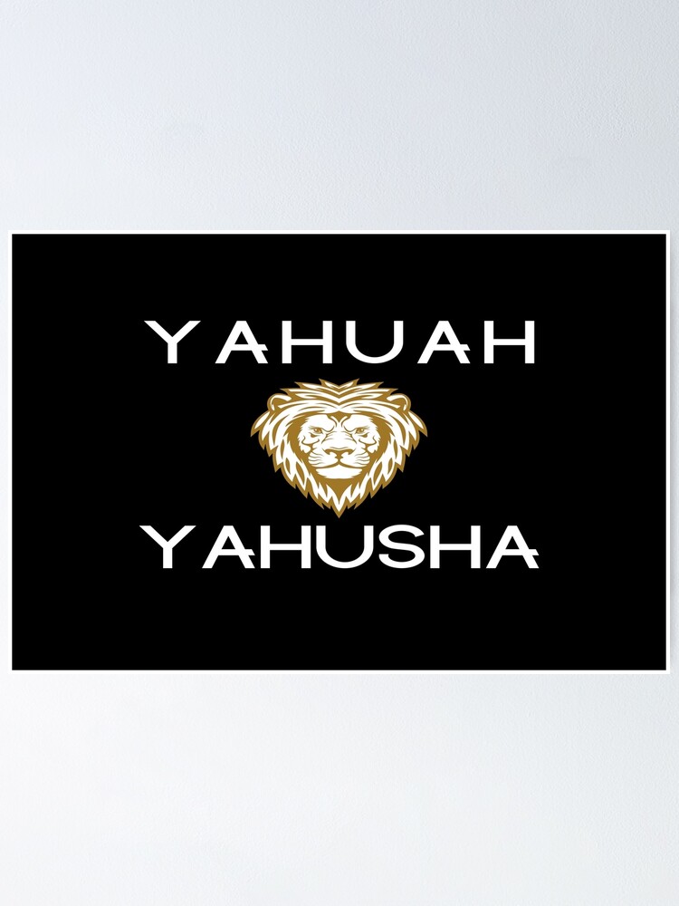 "Yahuah, Yahusha with lion" Poster for Sale by DaughterofYah | Redbubble