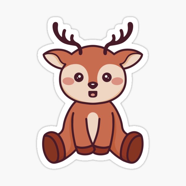 "Adorable cute baby reindeer " Sticker for Sale by petinmypocket ...