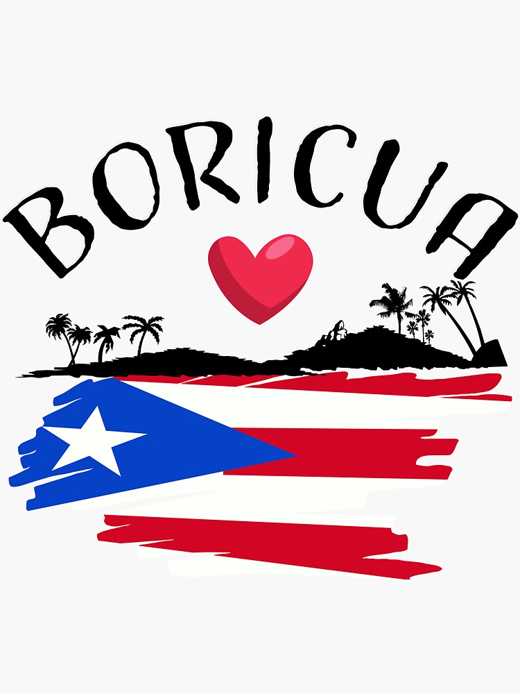 "Boricua " Sticker by platinumknuckle | Redbubble