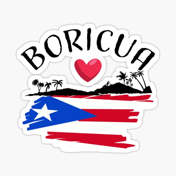 "Boricua " Sticker for Sale by platinumknuckle | Redbubble