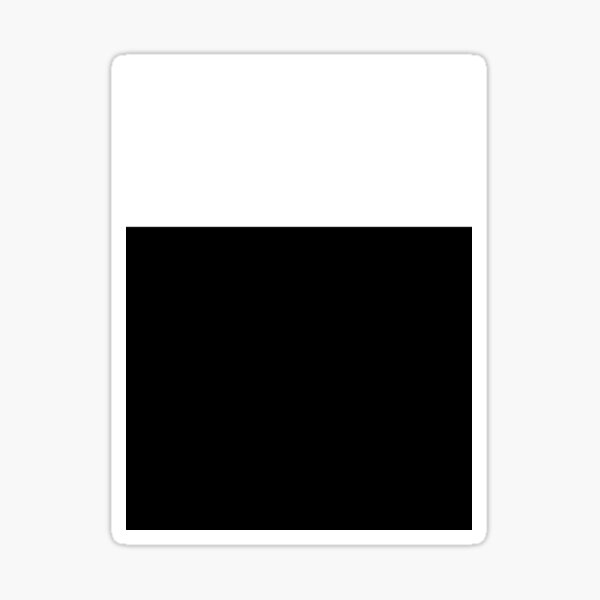 "Aesthetic Minimalist Black and White Color Block" Sticker by nocap82 ...