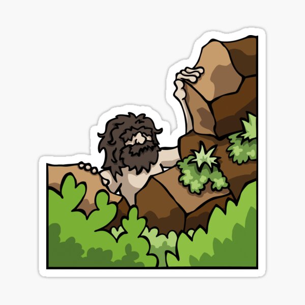 "Caveman" Sticker for Sale by DropletDesigns | Redbubble