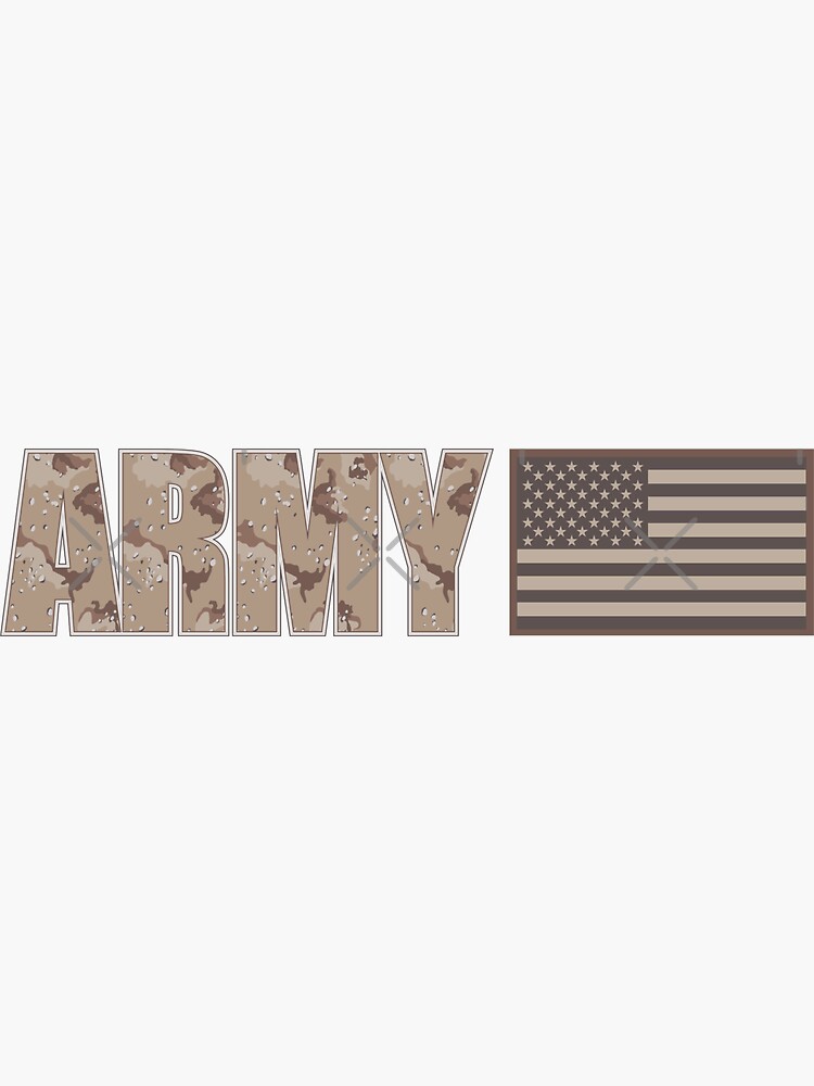 "Army Troops Desert Camo Flag" Sticker for Sale by vasebrothers | Redbubble