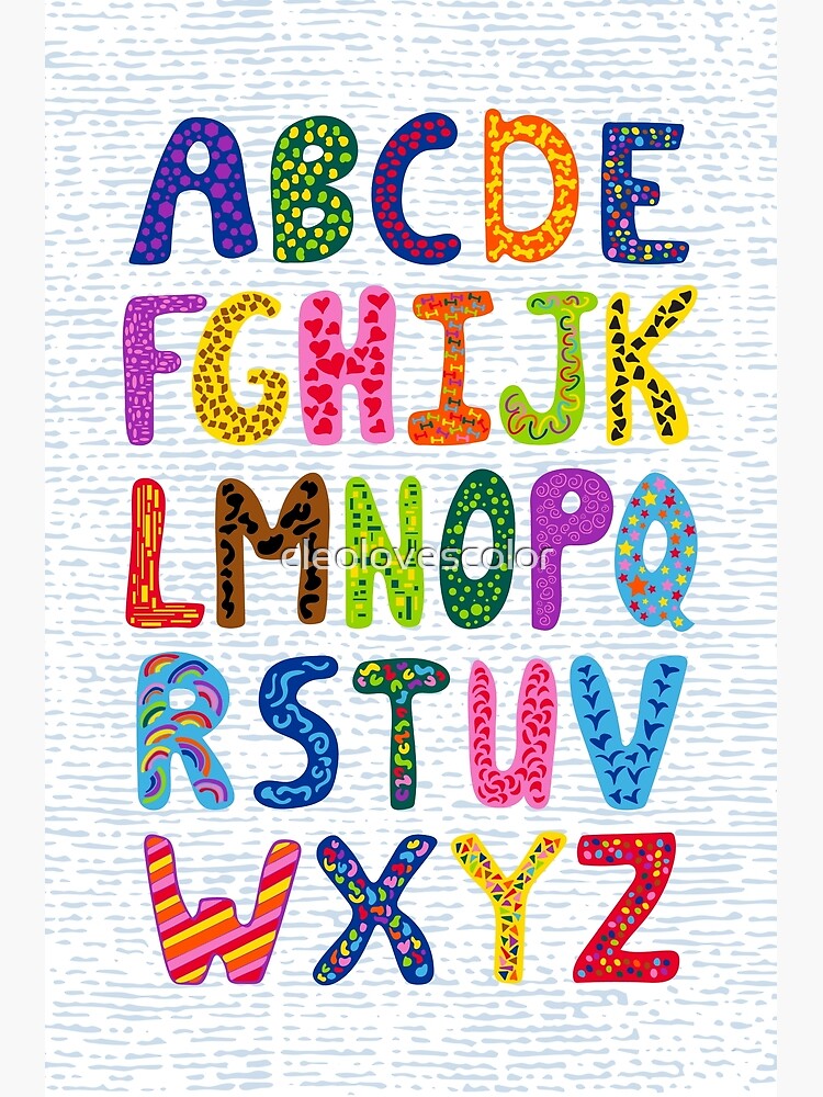 Póster «Sopa de letras: búsqueda de letras coloridas» de cleolovescolor ...