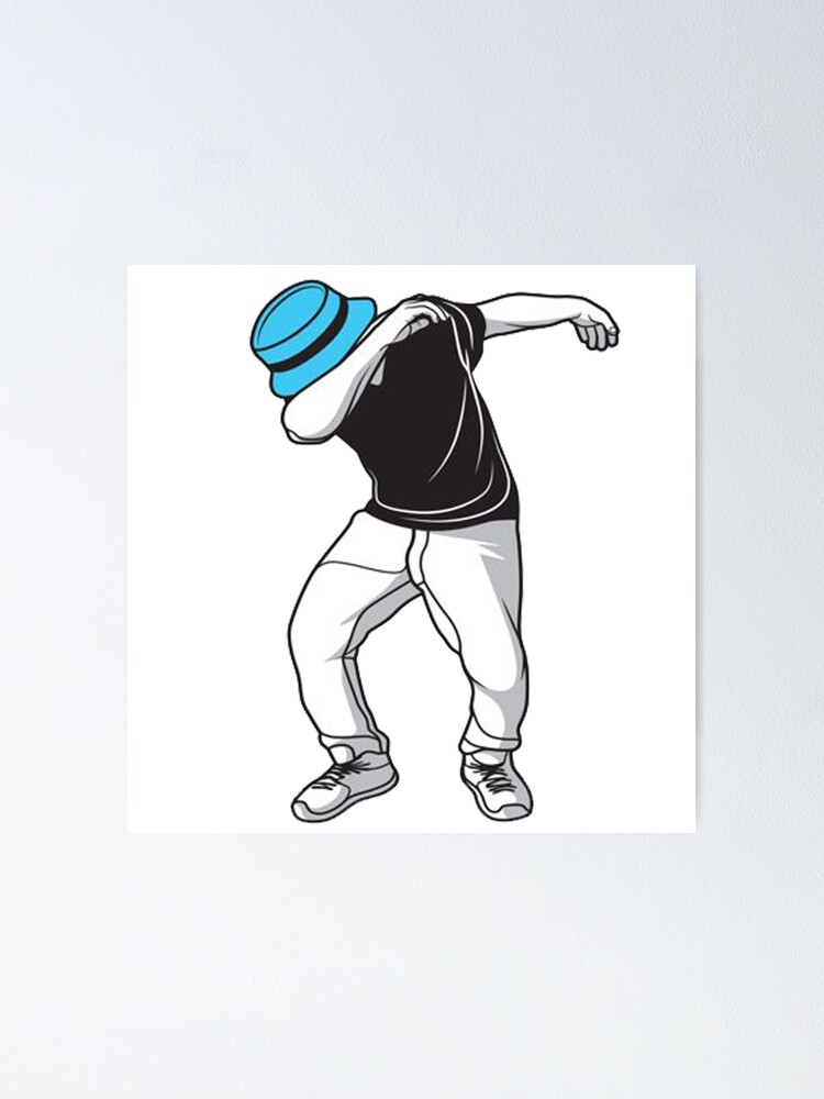 "Dabbing Guy Hipster Meme" Poster by Rebuff | Redbubble