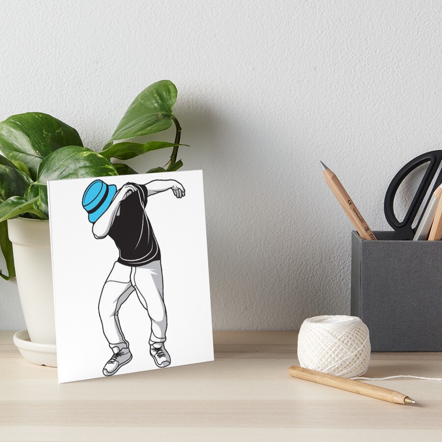 "Dabbing Guy Hipster Meme" Art Board Print by Rebuff | Redbubble
