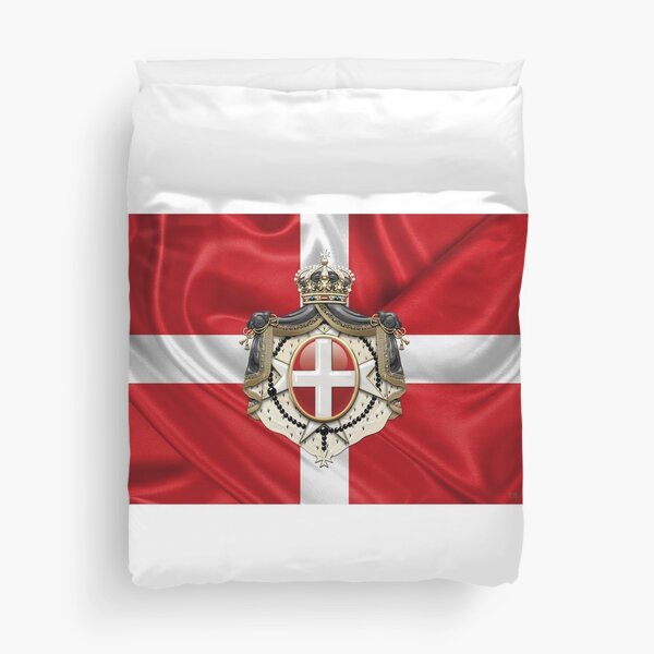 "Sovereign Military Order of Malta – SMOM Coat of Arms over Flag" Duvet ...