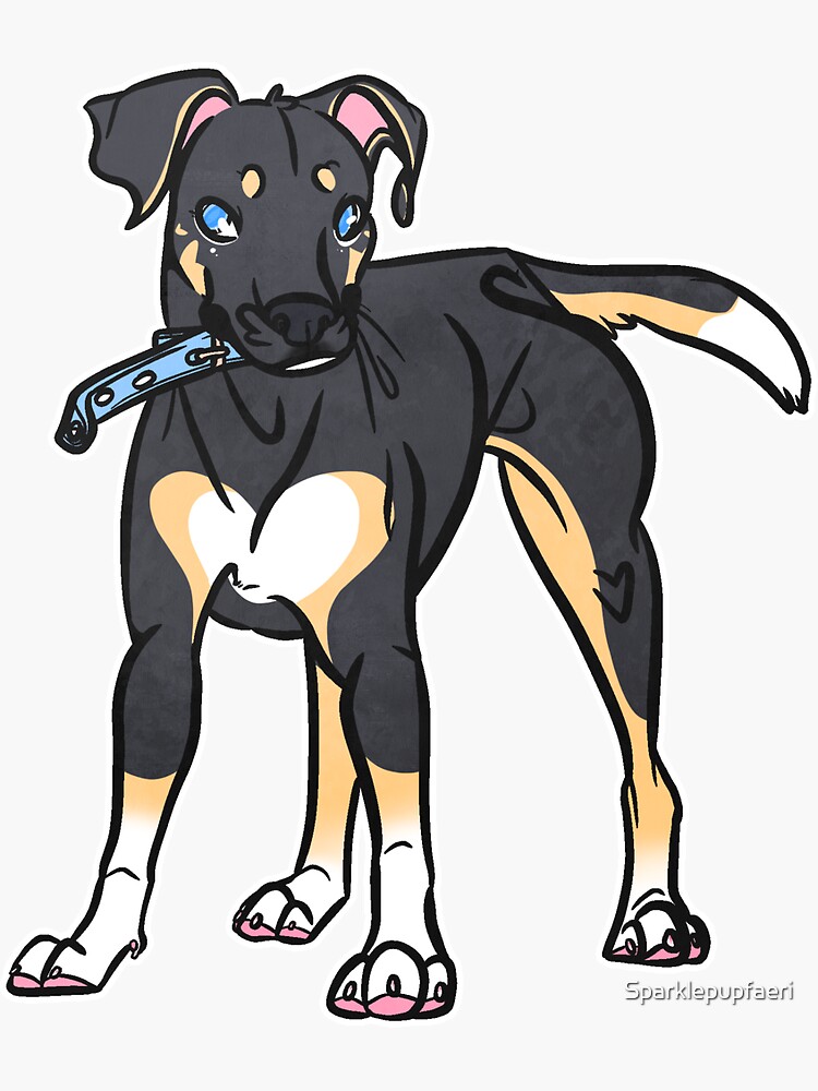 "Blue Lacey" Sticker for Sale by Sparklepupfaeri | Redbubble