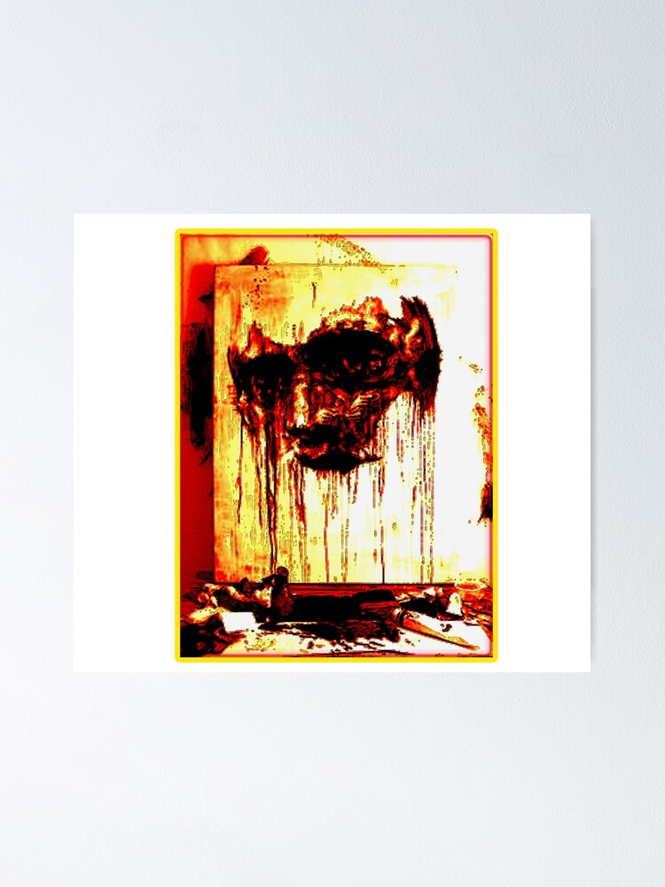 "Abstract Dripping Scary Face" Poster for Sale by ceampie1 | Redbubble