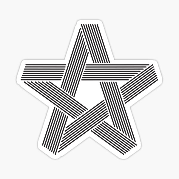 "Black Star" Sticker for Sale by DistinctiveType | Redbubble
